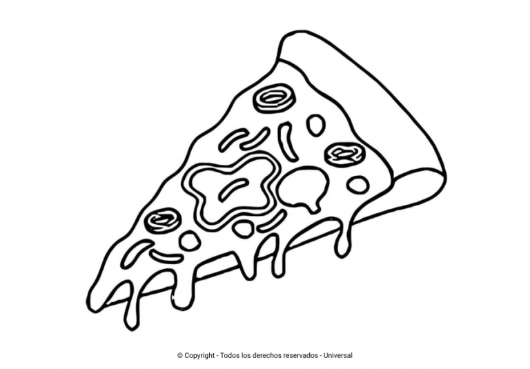Los Mejores Dibujos de pizza para colorear ☀️ - Todo para colorear Los Mejores Dibujos de pizza para colorear ☀️ - Todo para colorear