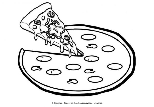Los Mejores Dibujos de pizza para colorear ☀️ - Todo para colorear Los Mejores Dibujos de pizza para colorear ☀️ - Todo para colorear